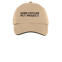 KVPP Black Embroidered - Sandwich Bill Cap with Striped Closure KVPP